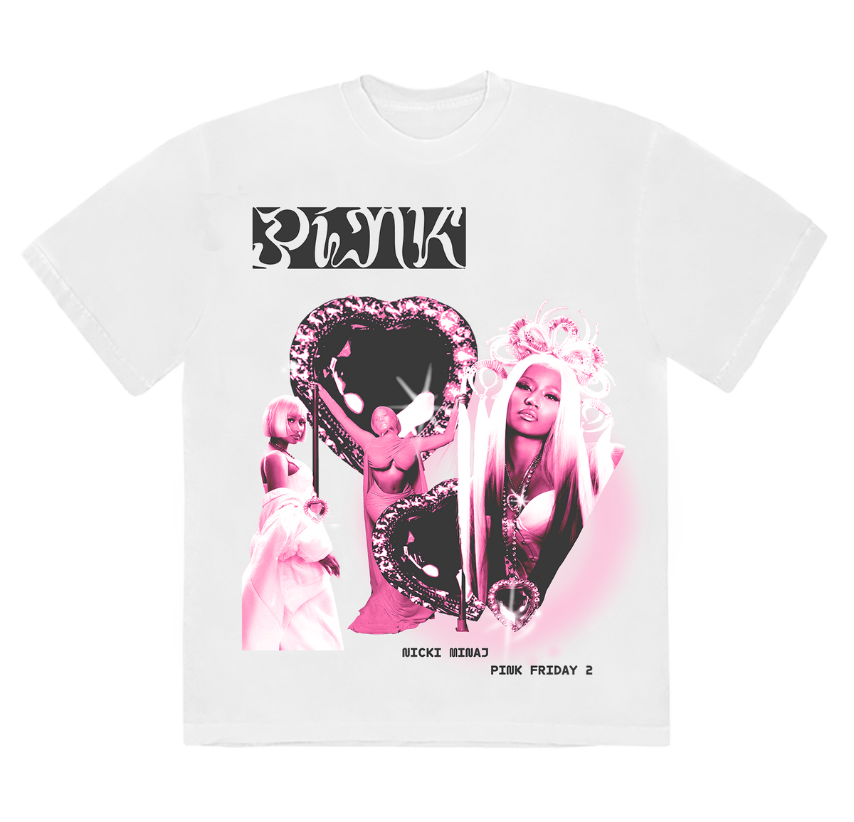 Pink Friday 2 Heart Collage T-Shirt + Pink Friday 2 Cd Fan Pack - Nicki ...